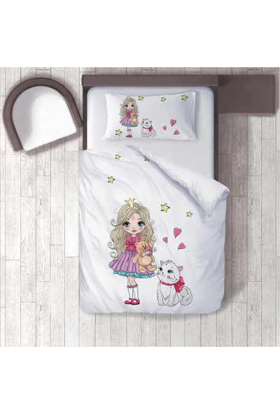 İnstababyrooms Dijital Baskılı 160CM x 220CM Çocuk Odası Nevresim Takımı Model 154