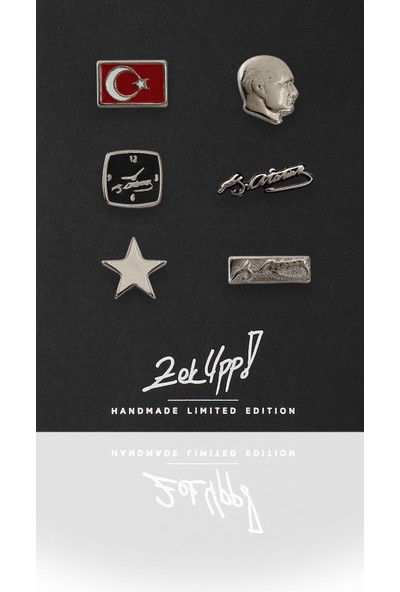 Zekupp Atatürk Temalı 6 Farklı Metal Yaka Rozeti