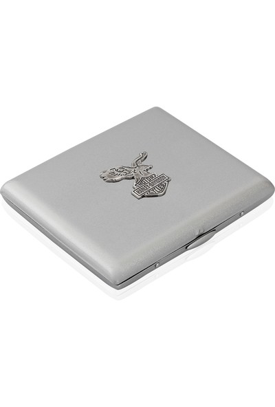Zekupp Gümüş Gri Harley-Davidson Metal Sigara Tabakası