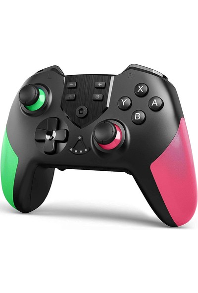Gizala T23 Nintendo Switch Pro Controller Kablosuz Ekstra Tuşlu Neon Green Pink Gizala T23 Nintendo Switch Pro Controller Kablosuz Ekstra Tuşlu Neon Green Pink