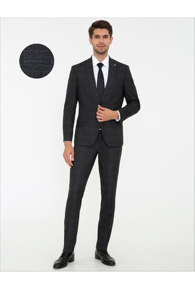 Pierre Cardin Antrasit Slim Fit Takım Elbise 50241632-VR006
