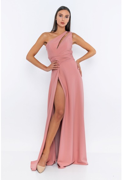 Invidia Omzu Çift Askılı Yırtmaçlı Abiye INV8518 Invidia Omzu Çift Askılı Yırtmaçlı Abiye INV8518