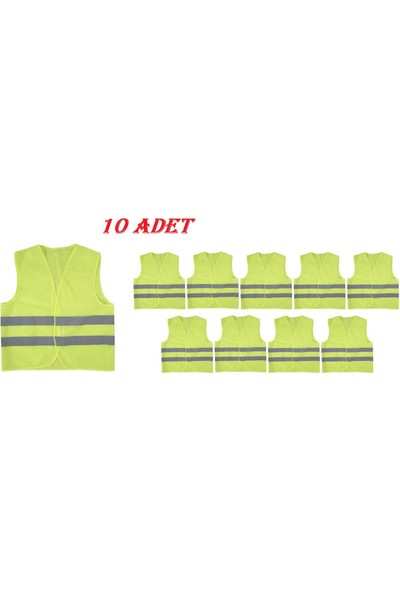 Emirhan Standart Beden Ikaz Yeleği Sarı Renk 10 Adet Emirhan Standart Beden Ikaz Yeleği Sarı Renk 10 Adet