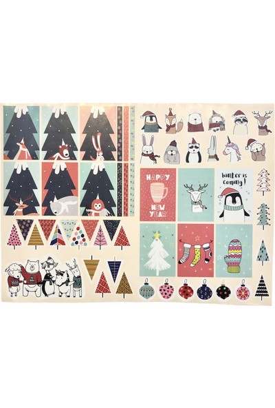 Latua Design Winter Sticker Seti 28 cm x 20 cm