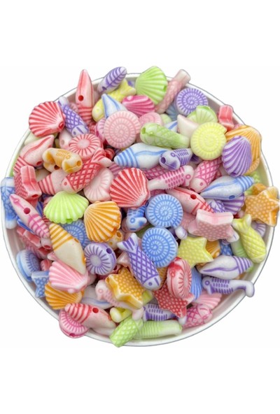 Hedef Bijuteri Pastel Karışık Okyanus Serisi Hobi Boncuğu (25GR,~80 Adet) Hedef Bijuteri Pastel Karışık Okyanus Serisi Hobi Boncuğu (25GR,~80 Adet)