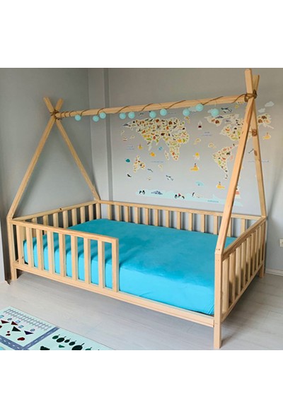 Loolpi Home - Montessori Ahşap Unisex Bebek ve Çocuk Karyolası Tüm Ölçülerde