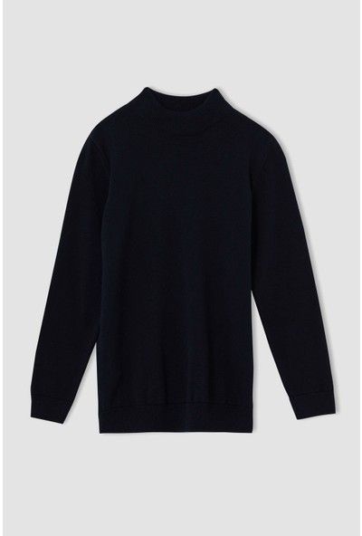 DeFacto Erkek Çocuk Slim Fit Yarım Balıkçı Yaka Kazak V0692A621AU