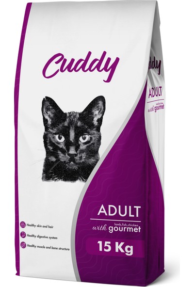 Cuddy Yetişkin Kedi Maması Gurme 15 kg