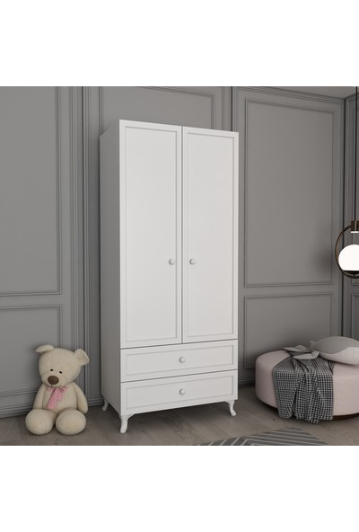 Afilli Diana 2 Kapaklı Gardrop (Tamamı Mdflam) Beyaz Afilli Diana 2 Kapaklı Gardrop (Tamamı Mdflam) Beyaz