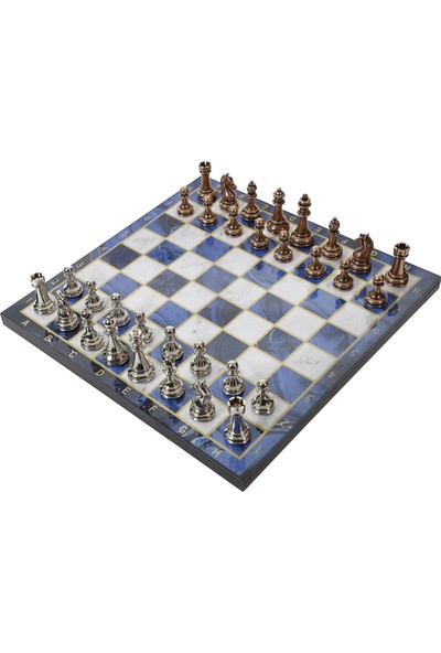 Elifeshop Eskls2 Metal Satranç Takımı Krom Kaplama Klasik Figür Bronz Set & Gök Mavi Mermer Desenli Tahta Elifeshop Eskls2 Metal Satranç Takımı Krom Kaplama Klasik Figür Bronz Set & Gök Mavi Mermer Desenli Tahta
