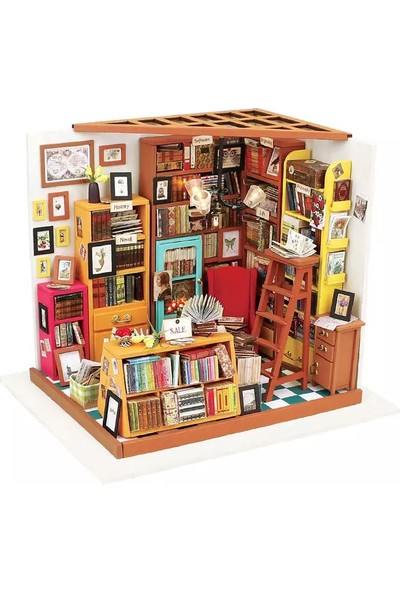 Inu Sam's Study Minyatür Kütüphane Tiny House Bebek Evi