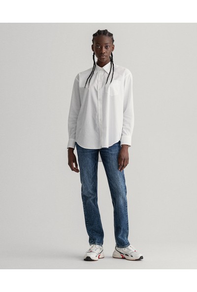 Gant Kadın Lacivert Regular Fit Pantolon 4100143.962