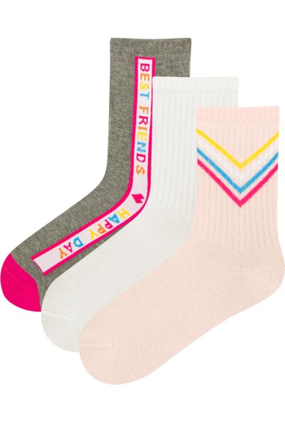 Penti Çok Renkli Kız Çocuk Bff 3lü Soket Çorap