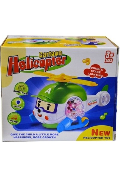 Cartoon Helicopter Işıklı Hareket Sensörlü Müzikli Helikopter Cartoon Helicopter Işıklı Hareket Sensörlü Müzikli Helikopter