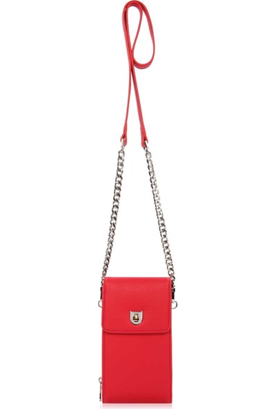 Cengiz Pakel Kadın Portföy - Omuz Çantası 7253-KIRMIZI