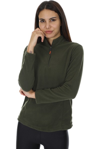 Diandor Kadın Yarım Fermuarlı Polar Haki/khaki 21W42007011 Diandor Kadın Yarım Fermuarlı Polar Haki/khaki 21W42007011