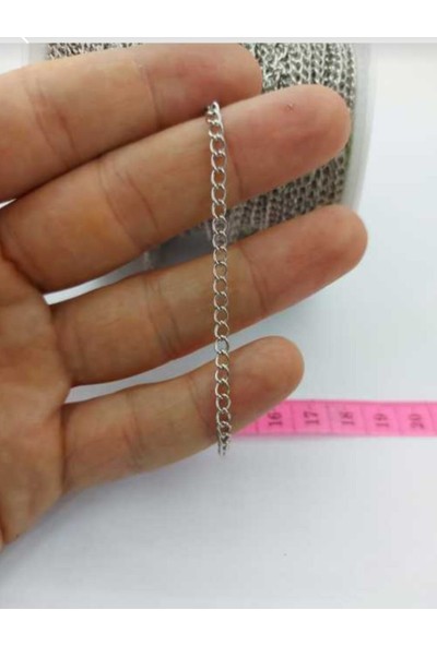 Ztt Zincir 0,8 mm Gümüş Renk Takı ve Kolye Yapımı 5 Metre Ztt Zincir 0,8 mm Gümüş Renk Takı ve Kolye Yapımı 5 Metre
