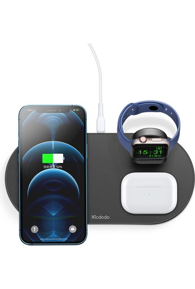 Mcdodo Ch-7061 3İn1 15W Çoklu Magsafe Tws Kulaklık,Watch Saat Ve Telefon Şarj Ünitesi-Siyah Mcdodo Ch-7061 3İn1 15W Çoklu Magsafe Tws Kulaklık,Watch Saat Ve Telefon Şarj Ünitesi-Siyah