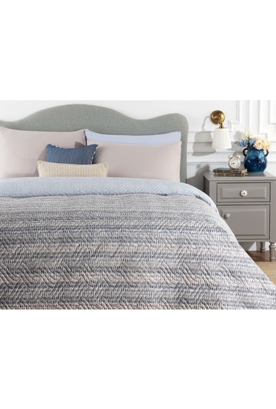 Madame Coco Pancy Çift Kişilik Basılı Yatak Örtüsü - Bej / Indigo Madame Coco Pancy Çift Kişilik Basılı Yatak Örtüsü - Bej / Indigo