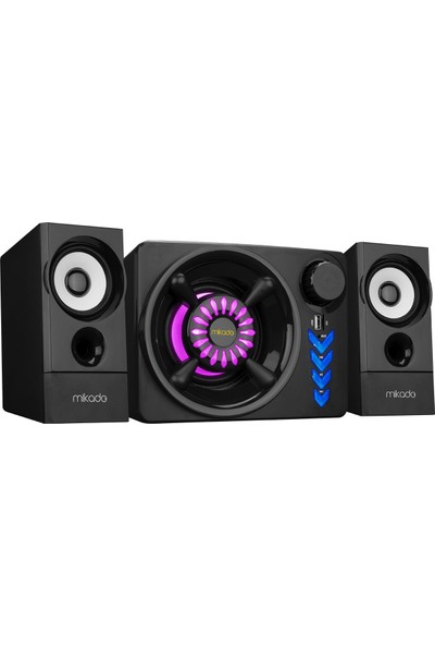 Mikado MD-219BT 2+1 10W+3WX2 Siyah USB + Tf Kart + Bluetooth Speaker Mikado MD-219BT 2+1 10W+3WX2 Siyah USB + Tf Kart + Bluetooth Speaker