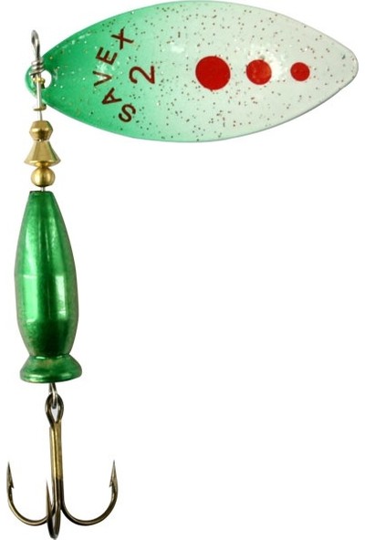 Savex Alpha Long Beyaz/ Üst Yeşil&kırmızı Noktalı No:2/16 gr Savex Alpha Long Beyaz/ Üst Yeşil&kırmızı Noktalı No:2/16 gr