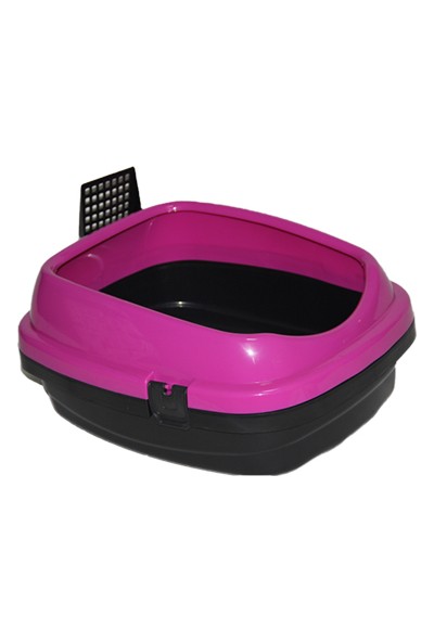 Pet Style Açık Kedi Tuvaleti Pembe 49.5X40X22 cm Pet Style Açık Kedi Tuvaleti Pembe 49.5X40X22 cm