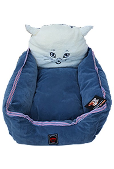 Crop Pet Kedi Kafalı Yatak Turkuaz 45X50 cm Crop Pet Kedi Kafalı Yatak Turkuaz 45X50 cm