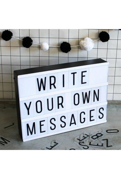 Hd Marketim Dekoratif Harfli LED Işıklı Pano LED Message Light Box A5 Hd Marketim Dekoratif Harfli LED Işıklı Pano LED Message Light Box A5
