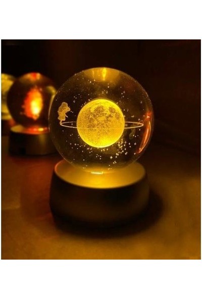 Hd Marketim 3D Satürn Modeli Kristal Küre Lazer Işıklı Tabanlı Hologram Hd Marketim 3D Satürn Modeli Kristal Küre Lazer Işıklı Tabanlı Hologram