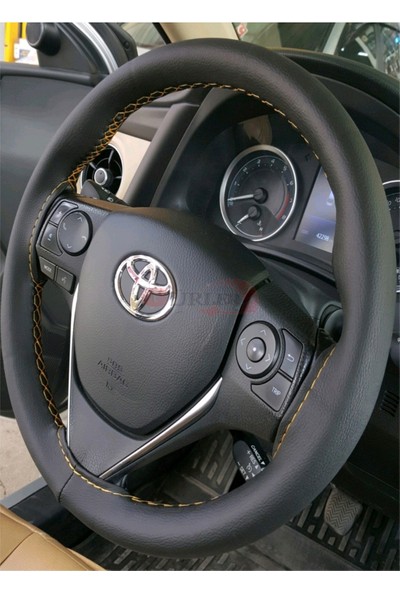 Gürler Oto Aksesuar Deri Dikmeli Direksiyon Kılıfı Sarı Ipli Soft Kokusuz Esnek Standart Gürler Oto Aksesuar Deri Dikmeli Direksiyon Kılıfı Sarı Ipli Soft Kokusuz Esnek Standart
