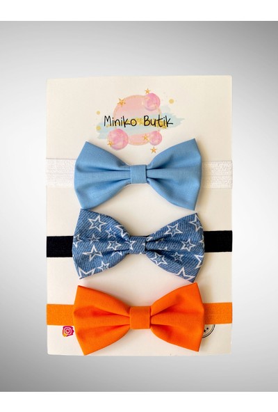 Miniko Butik 3'lü Çocuk Papyon Seti