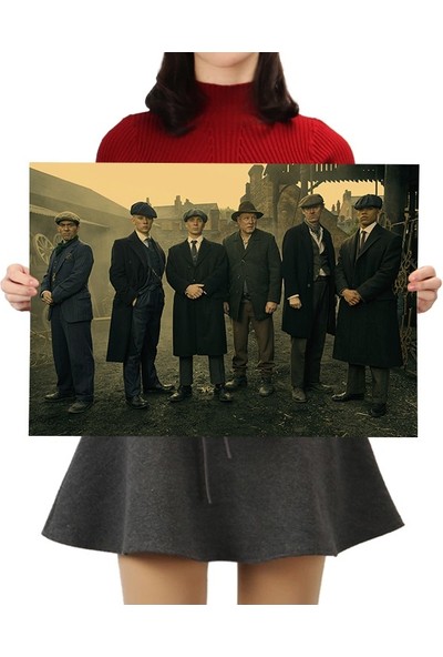 Caph Design Peaky Blinders - Shelby Ailesi Vintage Kraft Poster - 32X45CM Caph Design Peaky Blinders - Shelby Ailesi Vintage Kraft Poster - 32X45CM