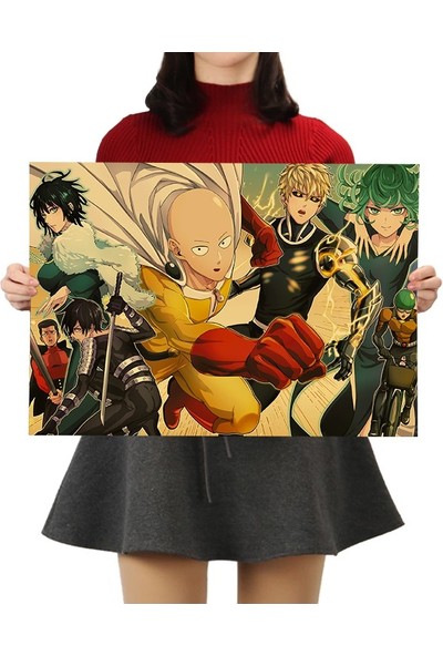 Caph Design One Punch Man - Saitama Vintage Kraft Poster - 32X45CM Caph Design One Punch Man - Saitama Vintage Kraft Poster - 32X45CM