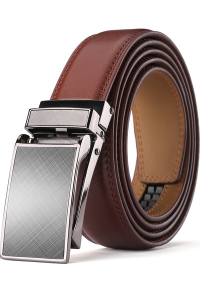 Kaermu Otomatik Tokalı Erkek Deri Kemer - Kahverengi (Yurt Dışından)