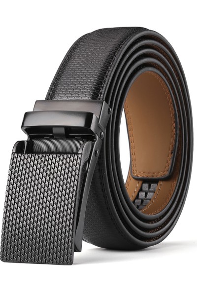 Kaermu Otomatik Tokalı Erkek Deri Kemer - Siyah (Yurt Dışından)