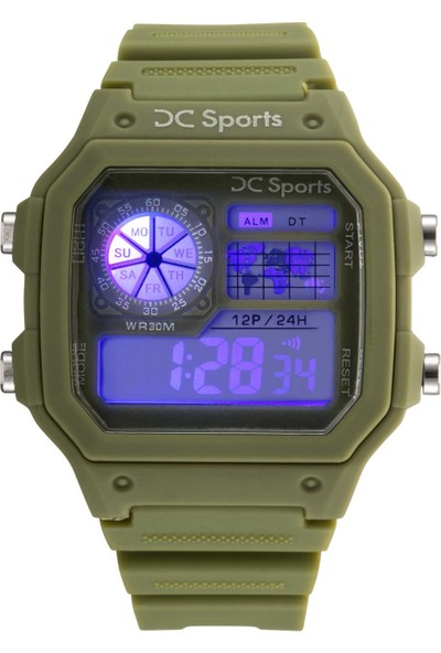 David Clark DC30102D-02 Unisex Dijital Kol Saati Yeşil