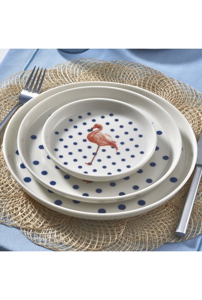 Güral Porselen Güral Bilbao 6 Parça Bone Pasta Seti Flamingo Güral Porselen Güral Bilbao 6 Parça Bone Pasta Seti Flamingo