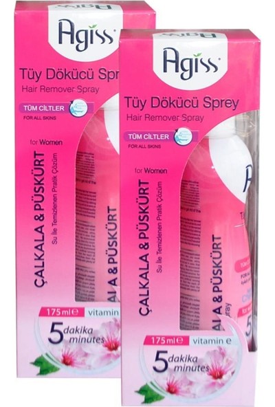 Agiss 2 Adet Easyso Tüy Dökücü Krem Sprey Tüm Ciltler Pembe 175ML. Agiss 2 Adet Easyso Tüy Dökücü Krem Sprey Tüm Ciltler Pembe 175ML.