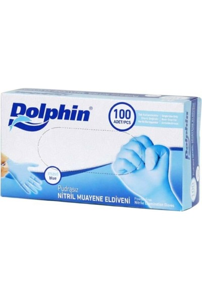 Dolphin Mavi Pudrasız Nitril Eldiven S Dolphin Mavi Pudrasız Nitril Eldiven S