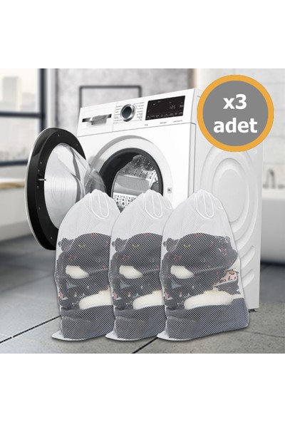 Mor Bebe 3 Adet Çamaşır Yıkama Filesi Ipli 40X60 cm (Büyük Boy) Mor Bebe 3 Adet Çamaşır Yıkama Filesi Ipli 40X60 cm (Büyük Boy)