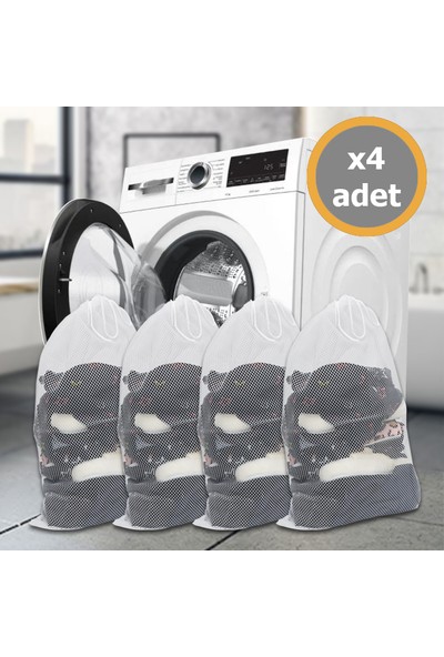 Mor Bebe 4 Adet Çamaşır Yıkama Filesi Ipli 40X60 cm (Büyük Boy) Mor Bebe 4 Adet Çamaşır Yıkama Filesi Ipli 40X60 cm (Büyük Boy)