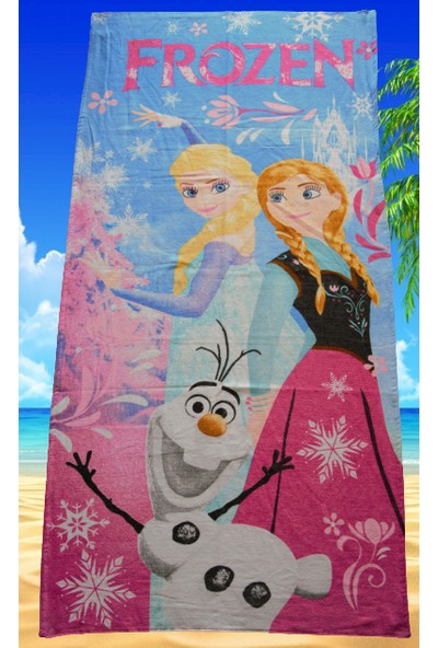 Butik London Frozen Desenli Plaj Havlusu