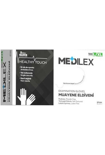 Reflex Medilex Siyah Pudrasız Tpe Eldiven (L-Xl) 100'LÜ x 20 Kutu - 1 Koli Reflex Medilex Siyah Pudrasız Tpe Eldiven (L-Xl) 100'LÜ x 20 Kutu - 1 Koli