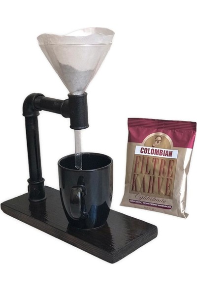 Evimobi Design Evimobidesign Filtre Kahve Demleme Seti & Colombian Filtre Kahve 80 gr & Kupa Bardak Evimobi Design Evimobidesign Filtre Kahve Demleme Seti & Colombian Filtre Kahve 80 gr & Kupa Bardak