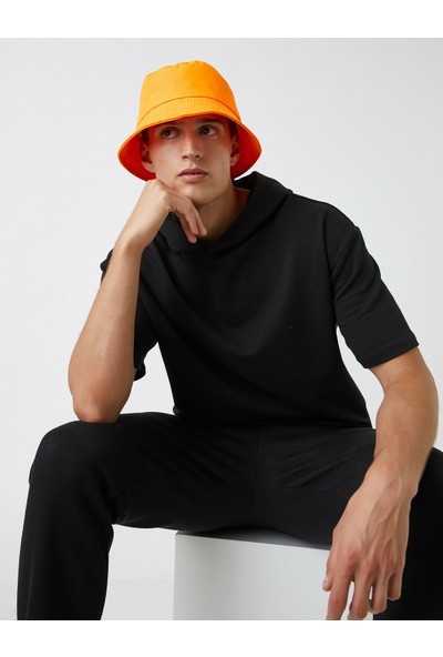 Koton Kısa Kollu Kapşonlu Sweatshirt