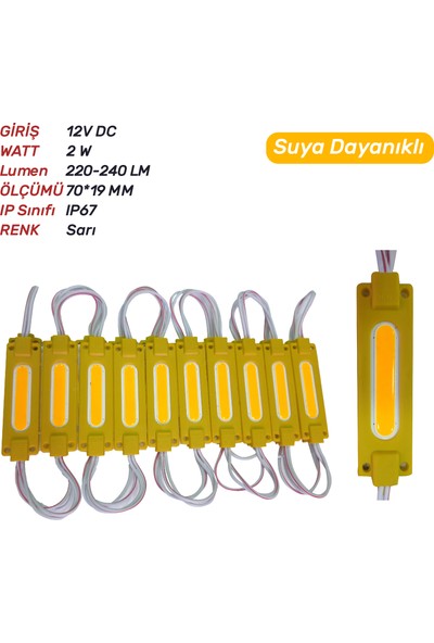 Ice Js-Cob-Sarı Rengi Modül LED 6ledli 20AD