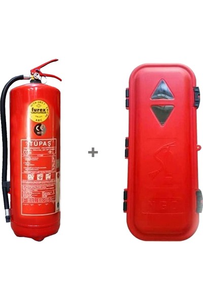 Tüpaş 6 kg Deniz Belgeli Yangın Tüpü ve Plastik Yangın Tüpü Dolabı 2li Set Tüpaş 6 kg Deniz Belgeli Yangın Tüpü ve Plastik Yangın Tüpü Dolabı 2li Set