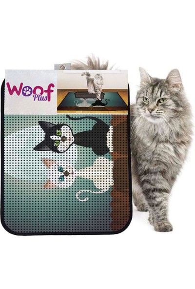 Woof Plus Kum Toplayan Elekli Tuvalet Önü Kedi Paspası 60 x 45 cm 1013 Woof Plus Kum Toplayan Elekli Tuvalet Önü Kedi Paspası 60 x 45 cm 1013