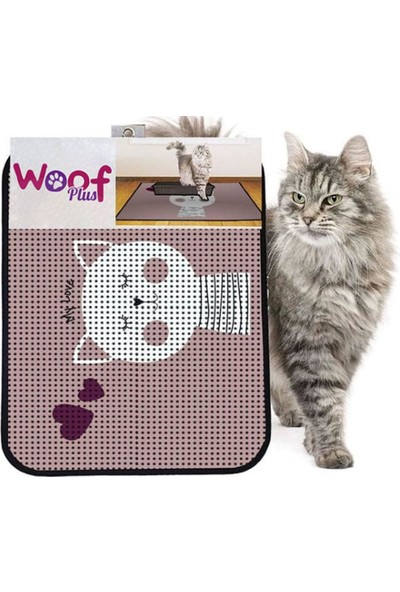 Woof Plus Kum Toplayan Elekli Tuvalet Önü Kedi Paspası 60 x 45 cm 1009 Woof Plus Kum Toplayan Elekli Tuvalet Önü Kedi Paspası 60 x 45 cm 1009