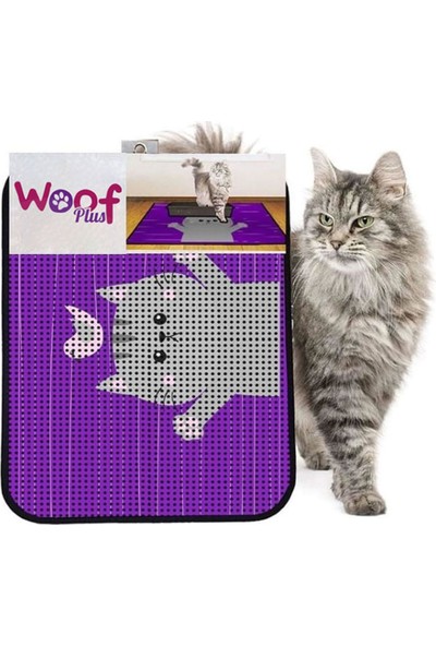 Woof Plus Kum Toplayan Elekli Tuvalet Önü Kedi Paspası 60 x 45 cm 1007 Woof Plus Kum Toplayan Elekli Tuvalet Önü Kedi Paspası 60 x 45 cm 1007